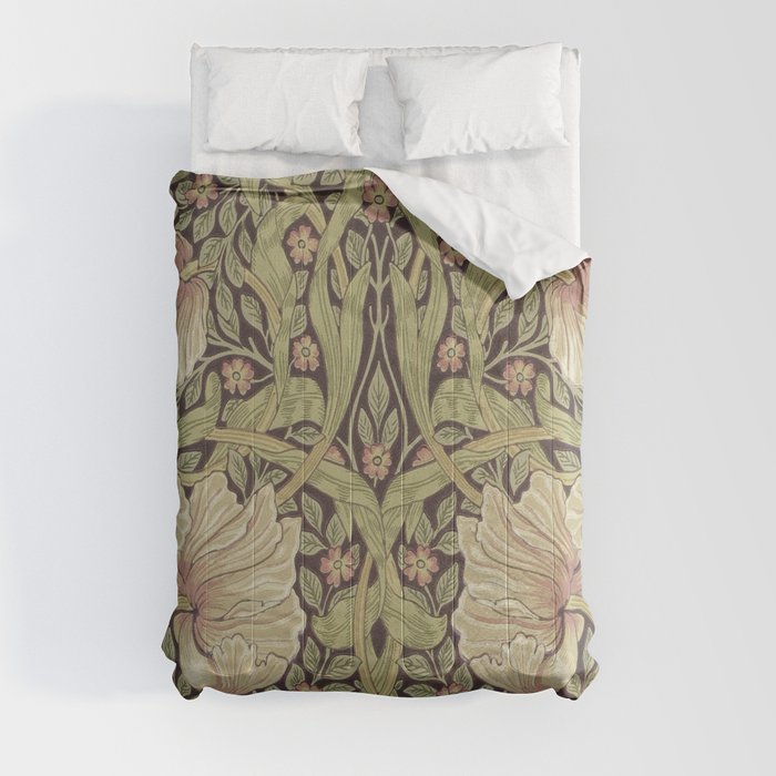 William Morris Vintage Pimpernel Bullrush Russet Comforter by ... William Morris Vintage Pimpernel Bullrush Russet Comforter by ...