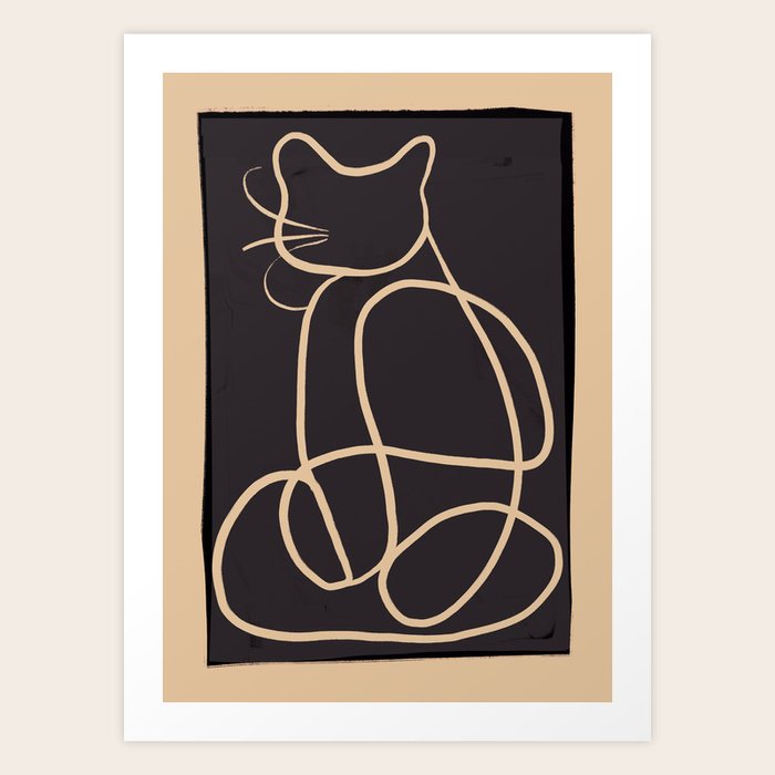 abstract cat artwork