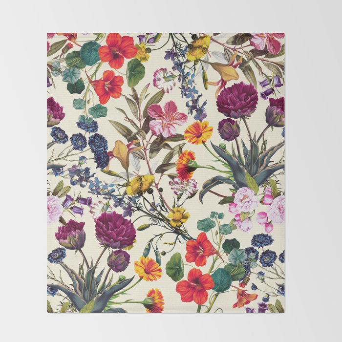 flower pattern throw