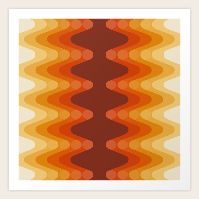 70s patterns orange