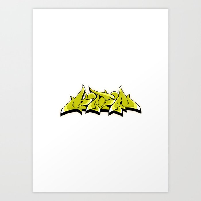 Tagging Graffiti On Paper