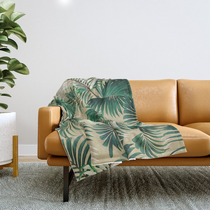 tropical print throw