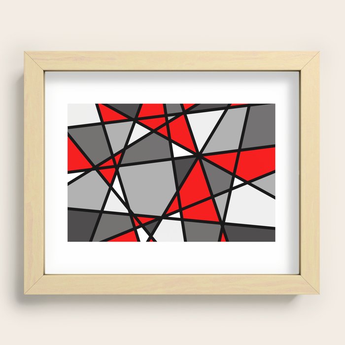 red geometric wall