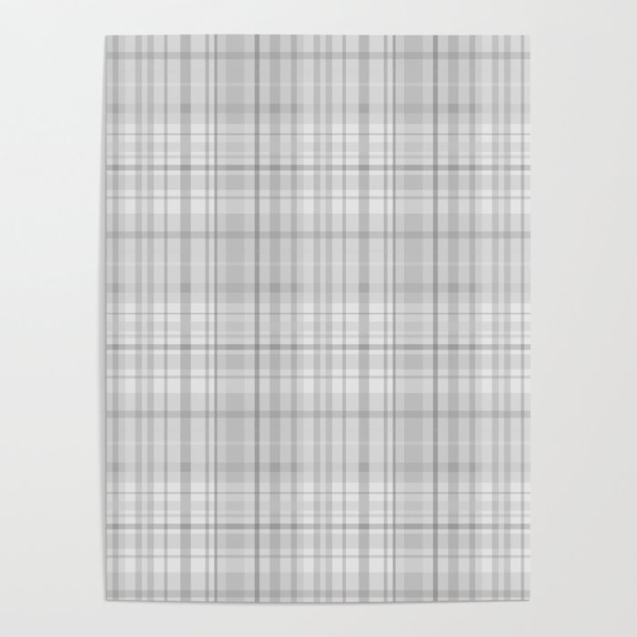 Light Grey Plaid Poster by Christyne | Society6