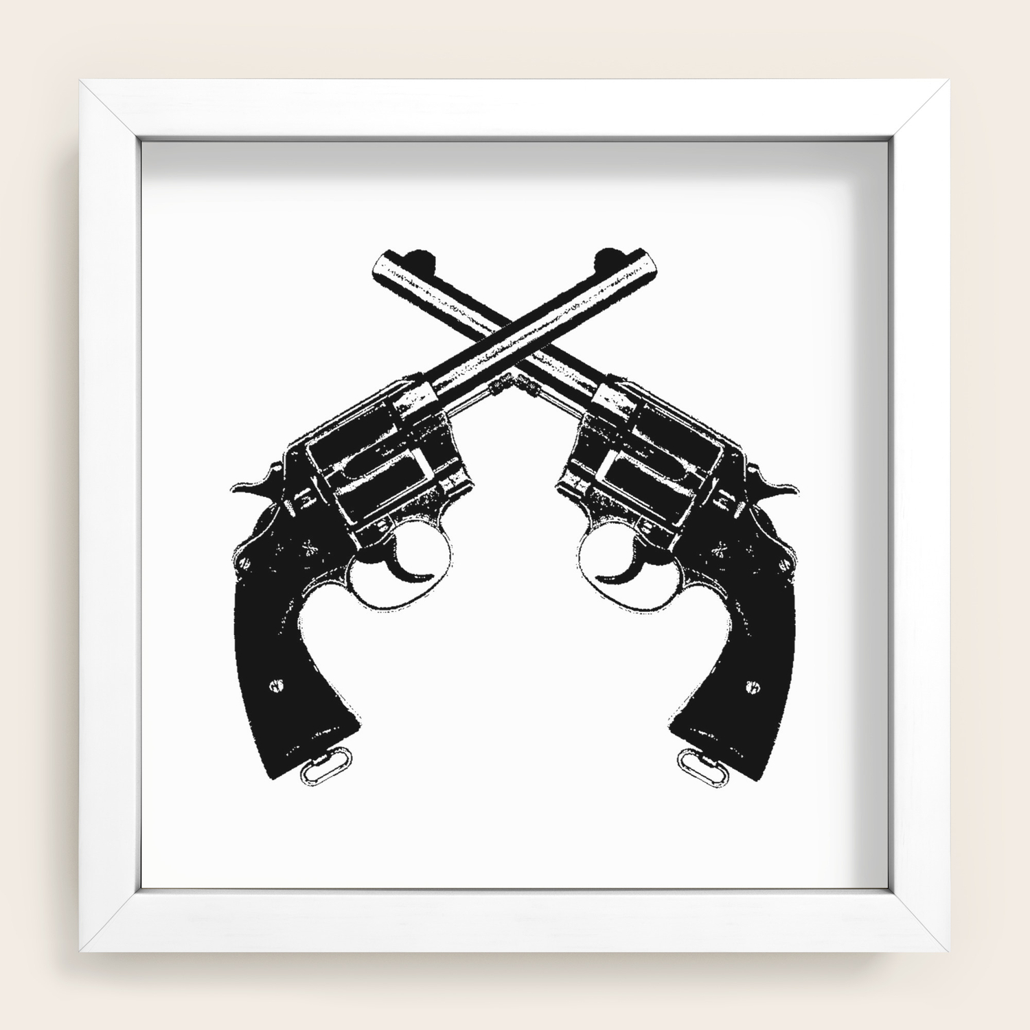 Crossed Pistol Silhouette