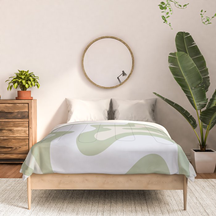 light green pattern comforter