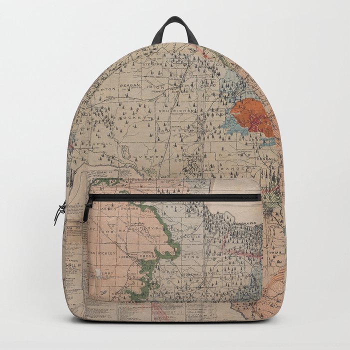 Vintage Geological Map of Texas (1920) Backpack by BravuraMedia | Society6