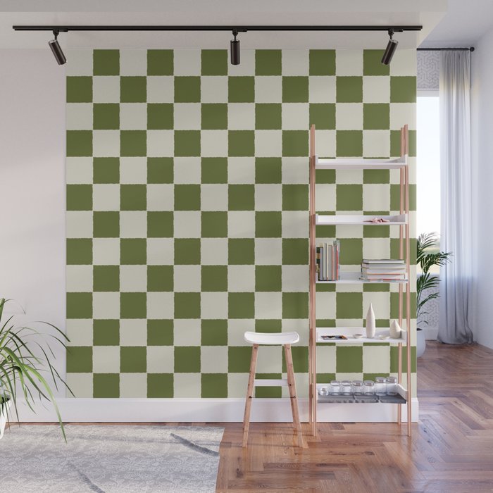 checkered logo wall