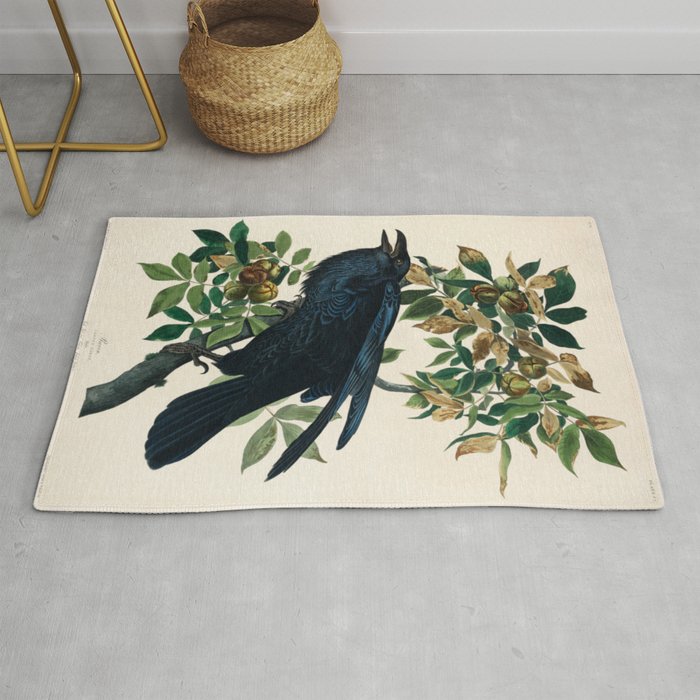 Naturalist Raven Rug by Blue Specs Studio | Society6