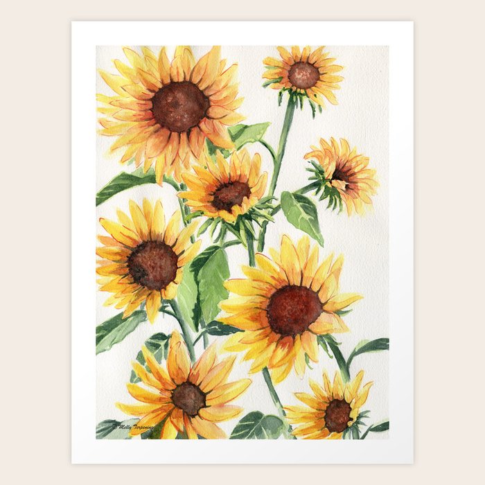 Sunflowers Art Print by Melly Terpening | Society6