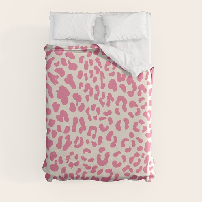 pink leopard print bedding