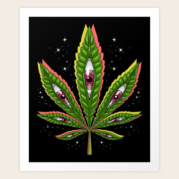 Trippy Weed Leaves