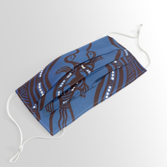 Authentic Aboriginal Art - Platypus (2022) Face Mask by Hogarth Arts ...