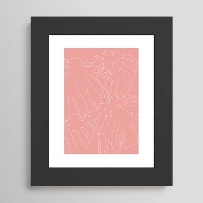 pink artwork framed