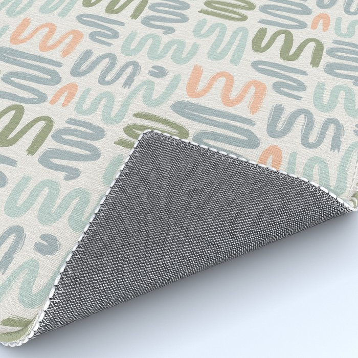 squiggle pattern rug