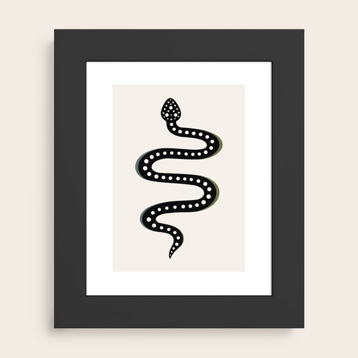 Minimal Snake - Black Art Print by colour poems | Society6