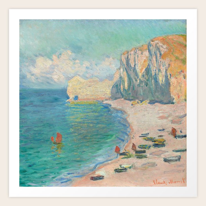 Claude Monet beach Art Print by nobel-art | Society6