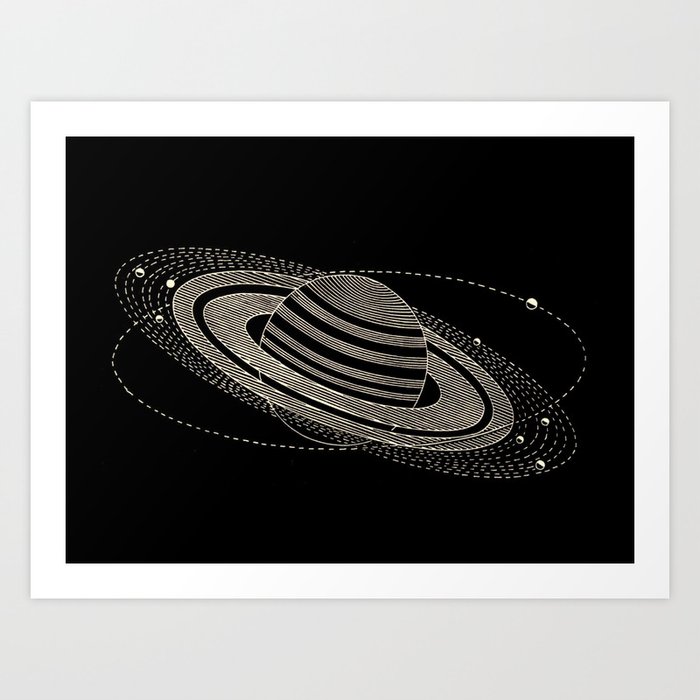 Minimalist Solar System Drawing