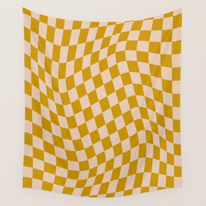 wavy checkered pattern illusion