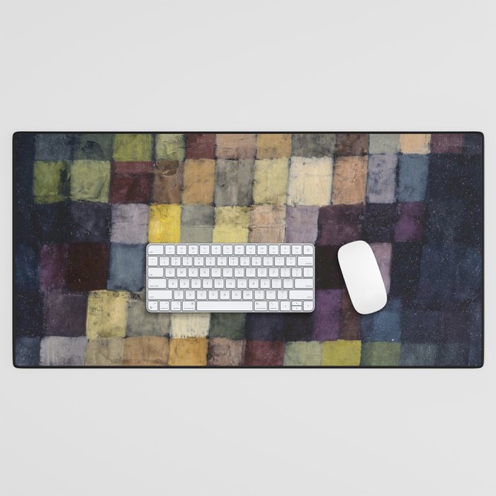 Jewel Tone Cubism Geometric Design Desk Mat by SFT Design Studio | Society6