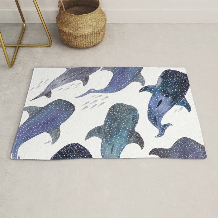 Whale Shark Pattern Party Rug by Jess Champagne | Society6
