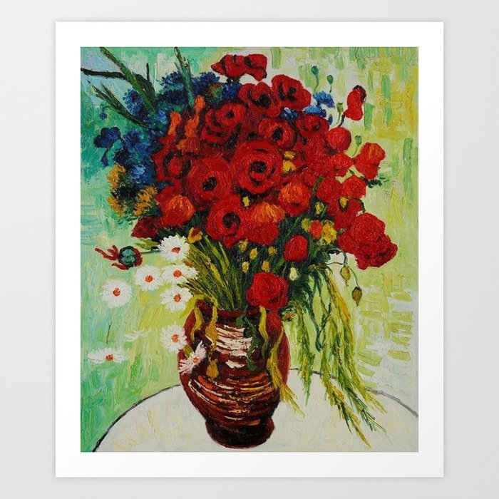 Vase With Red Poppies Vincent Van Gogh