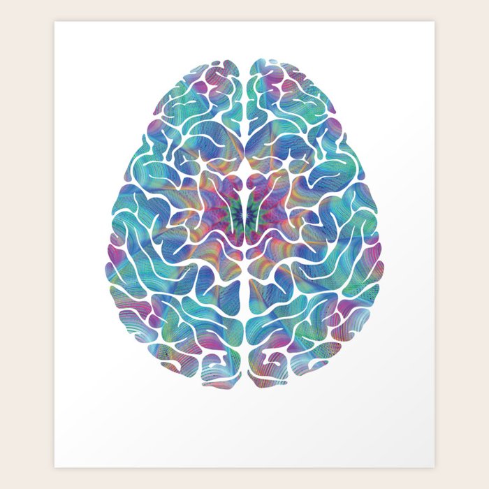 Colorful Brain Drawings