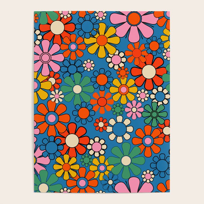 60s flower pattern