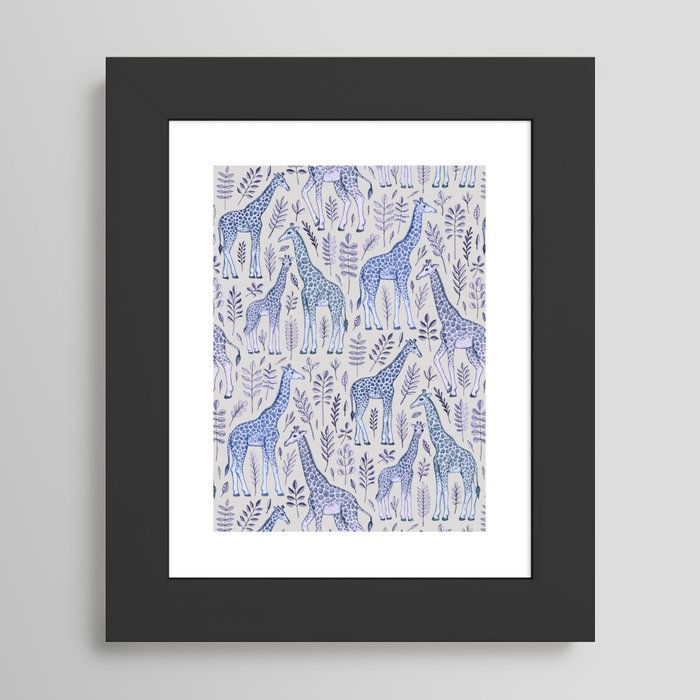blue giraffe pattern