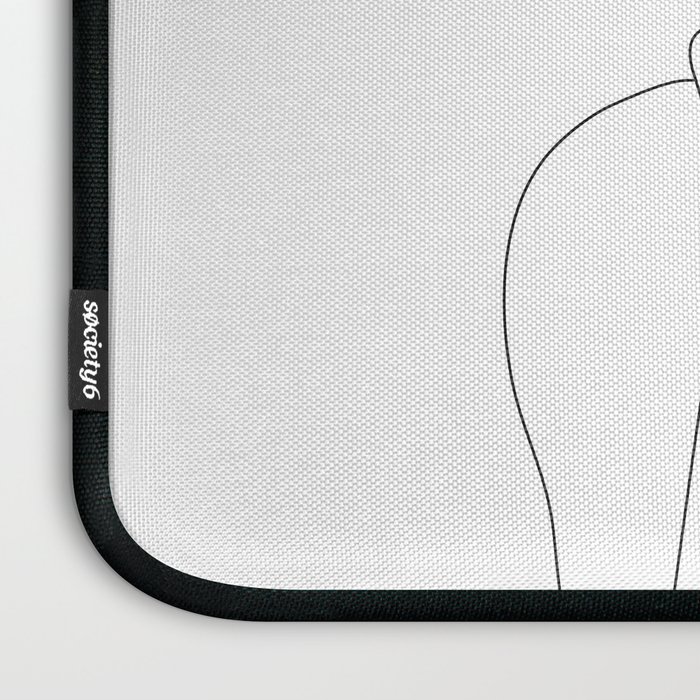 Minimal Line Art Woman With Flowers Iii Laptop Sleeve By Nadja1 Society6