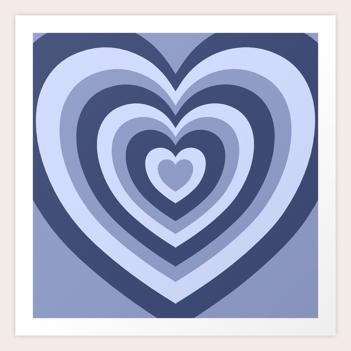 Printable Blue Hearts