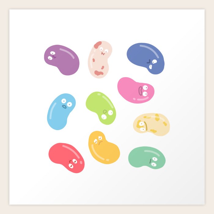 Jelly Beans With Faces