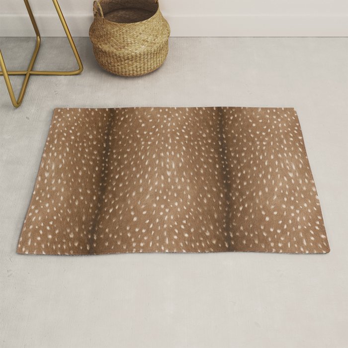 deer fur pattern rug