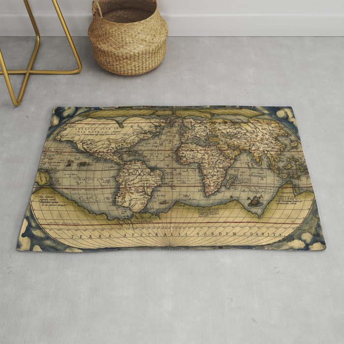 Old World Map Area Rug - Map