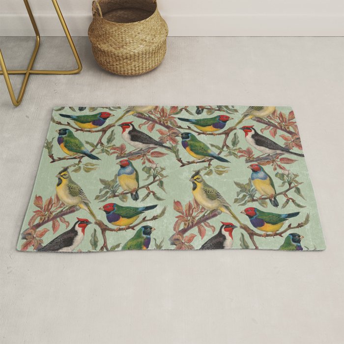 Vintage Birds Rug by momcilobjekovic | Society6