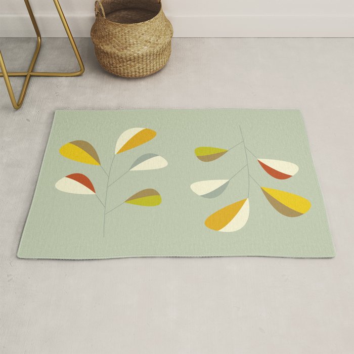 leaf pattern rugs