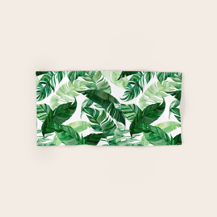 towels leaf pattern