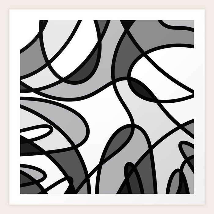 Simple Black And White Abstract Drawings