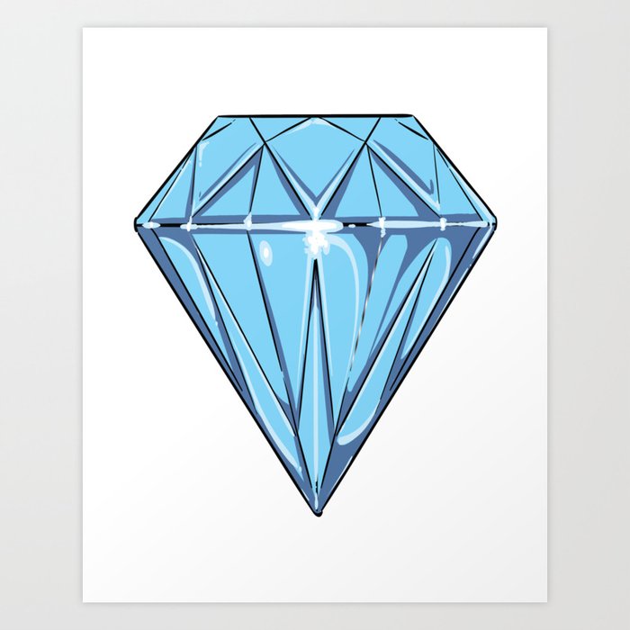 Blue Diamonds Drawing