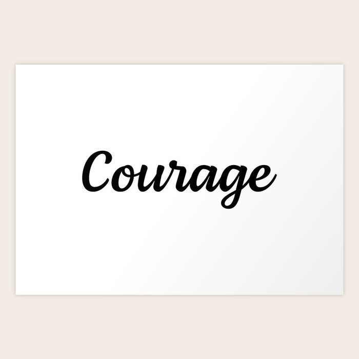 Courage Word Art