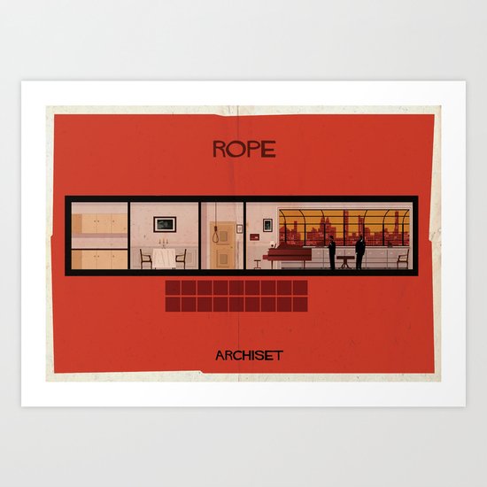 Rope _ Directed by Alfred Hitchcock Art Print by federico babina | Society6 Rope _ Directed by Alfred Hitchcock Art Print by federico babina | Society6