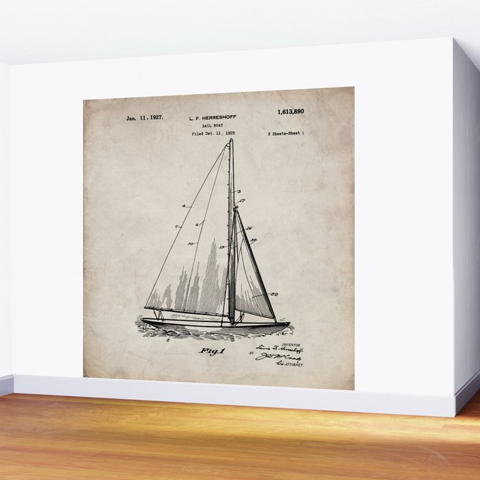 technical drawing wall art