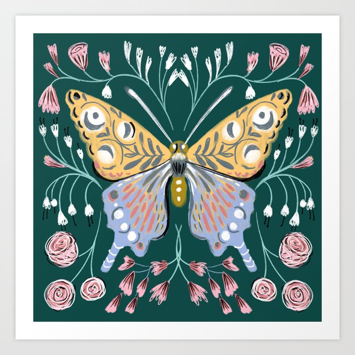 Rose And Butterfly Drawings