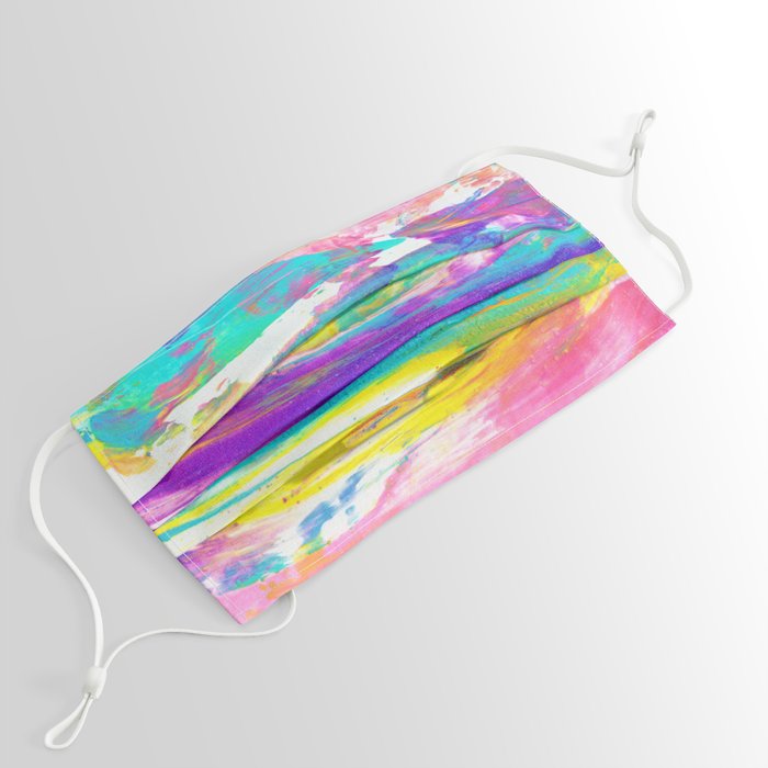 Rainbow and Iridescent Glitter Paint Smear Face Mask by Daydreamer ...