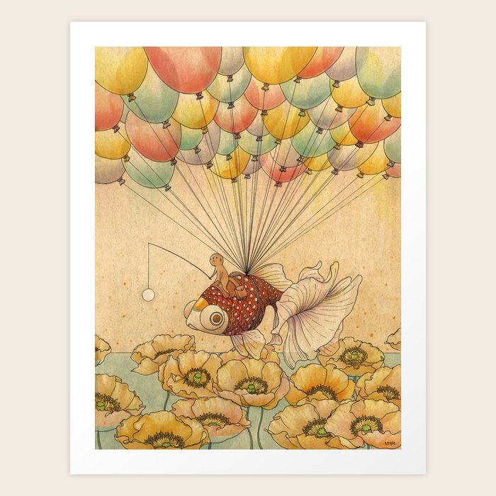 Float Art Print by Felicia Chiao | Society6