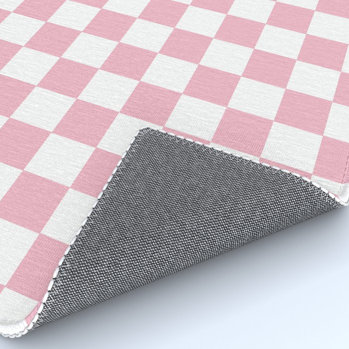 light pink patterned rug