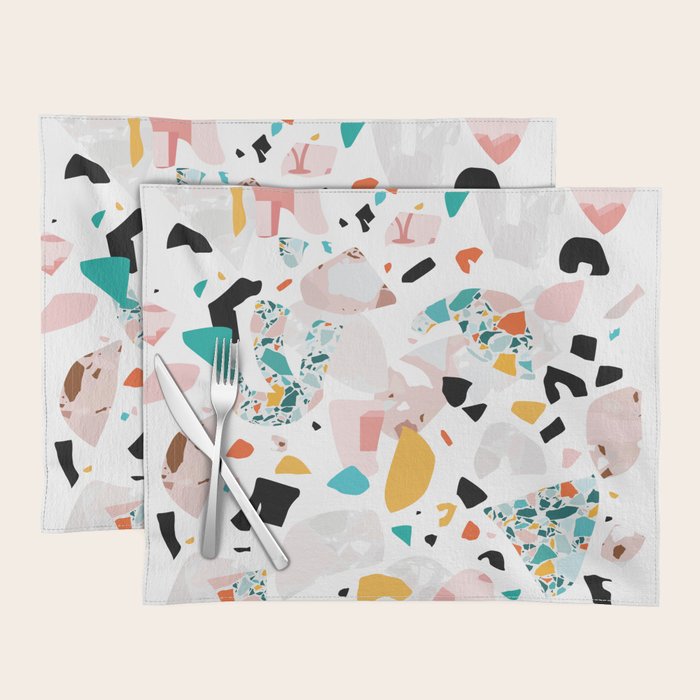 Mixed Mess I. / Collage, Terrazzo, Colorful Placemat by evamatise ...