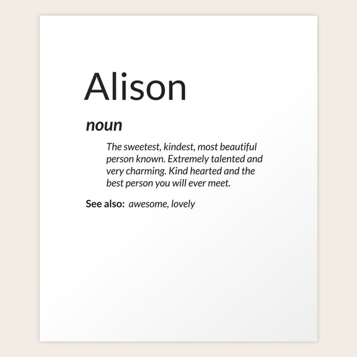 Alison Name
