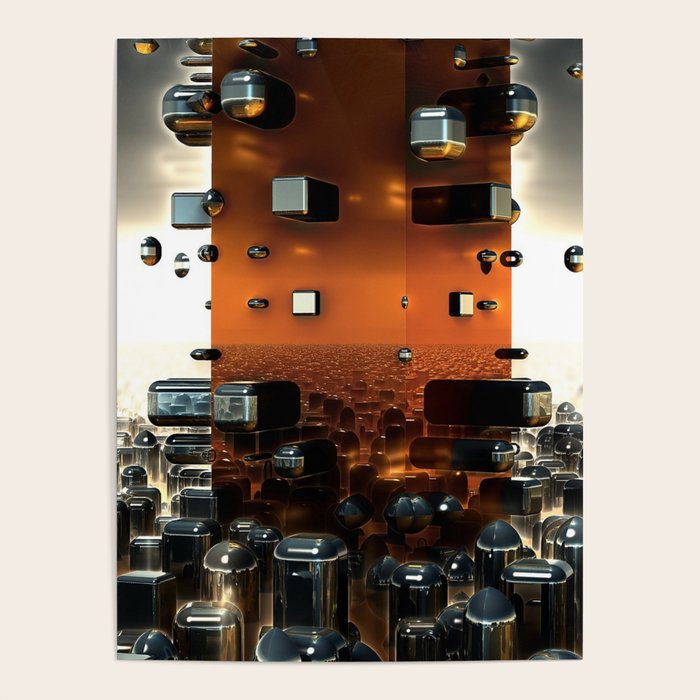 The Fractals of the Future 3D Modeling Poster by NoColorDesigns | Society6