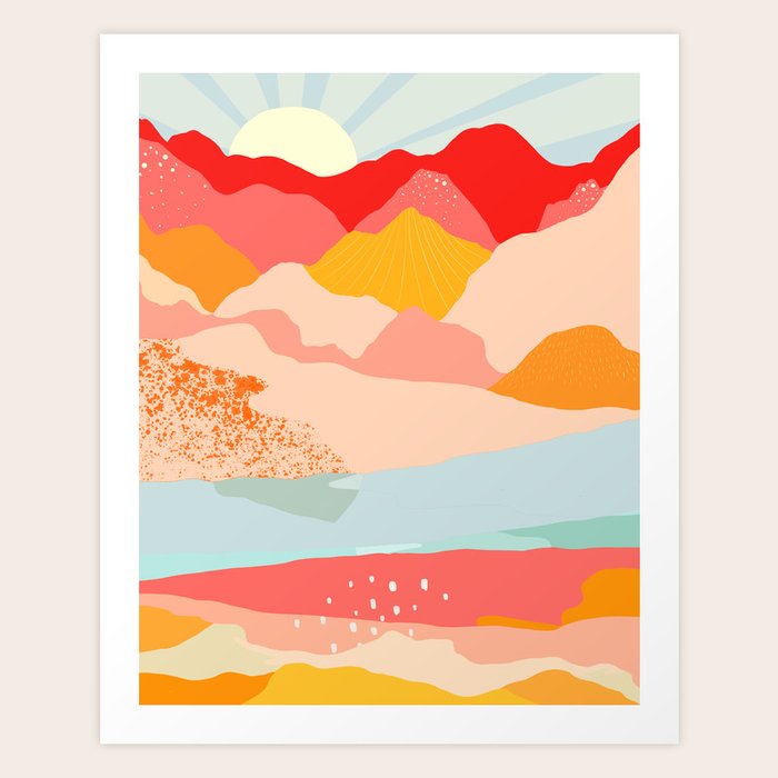 sunrise Art Print by Dansedelune | Society6